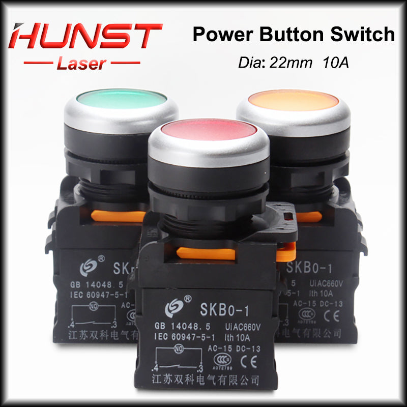 Hunst 22mm Quality Sliver Contact Push Button Switch, For Laser Markin ...