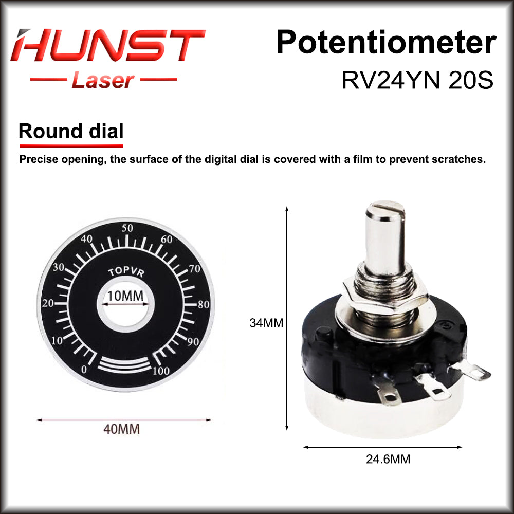 HUNST Inverter Single-turn Speed Potentiometer RV24YN 20S 2W 5K Ohm Fo ...