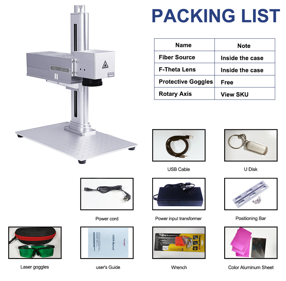 HUNST 20W Mini Laser Marking Machine JPT MOPA M8 Portable Fiber Laser ...